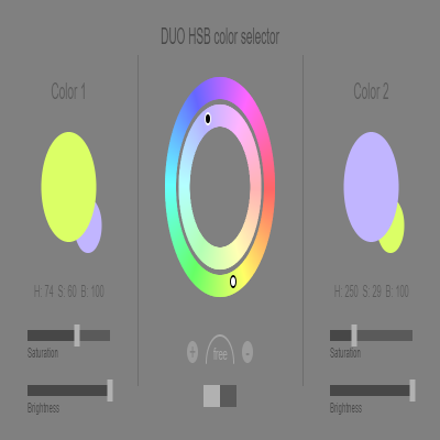 Duo HSB color selector - OpenProcessing